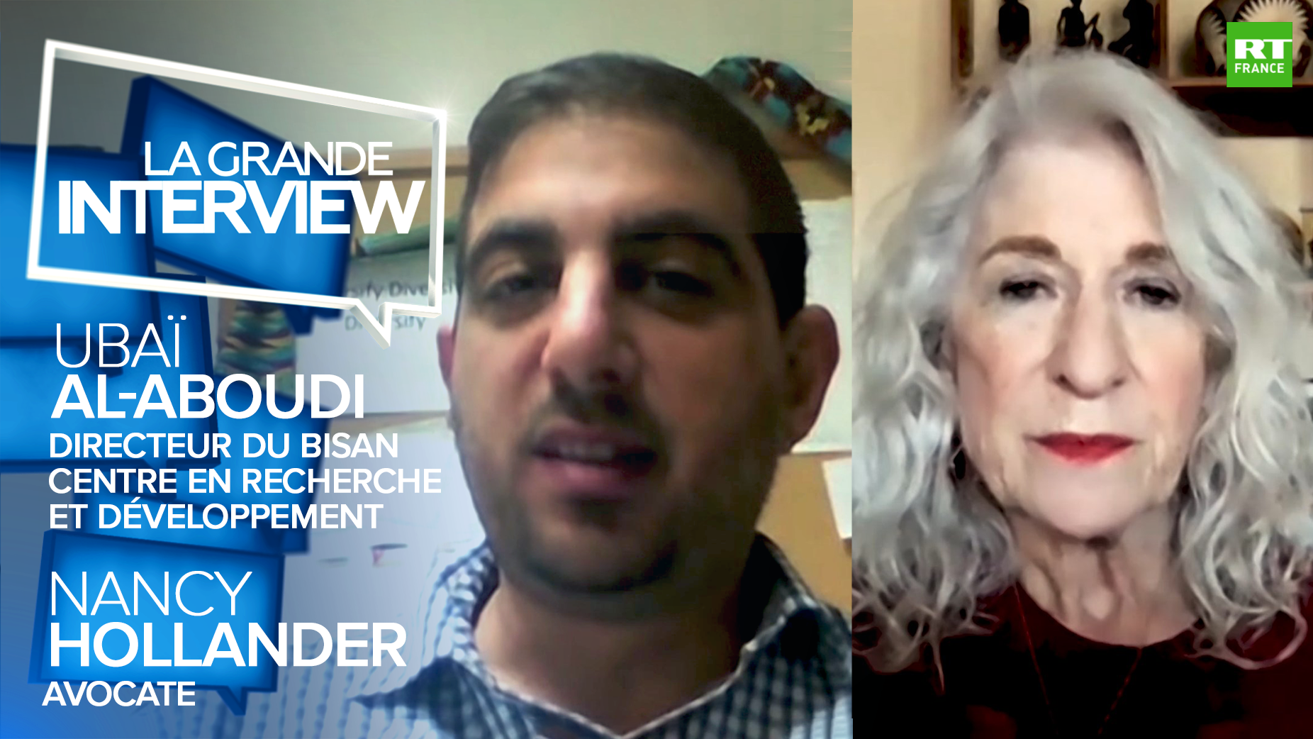 La Grande Interview : Ubaï Al-Aboudi et Nancy Hollander — RT en français
