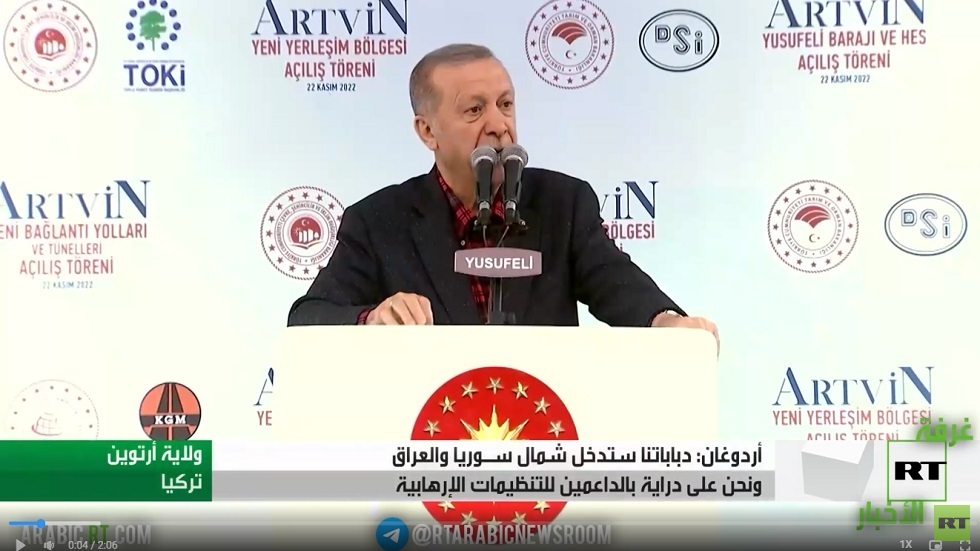 أردوغان: سندخل قريبا شمال سوري والعراق - RT Arabic