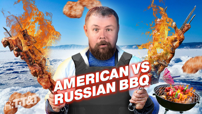 Winter BBQ in Russia!? Why not? How to make shashlik in the bitter cold ...